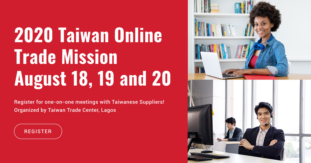 2020 Taiwan Online Trade Mission | August 18, 19 and 20